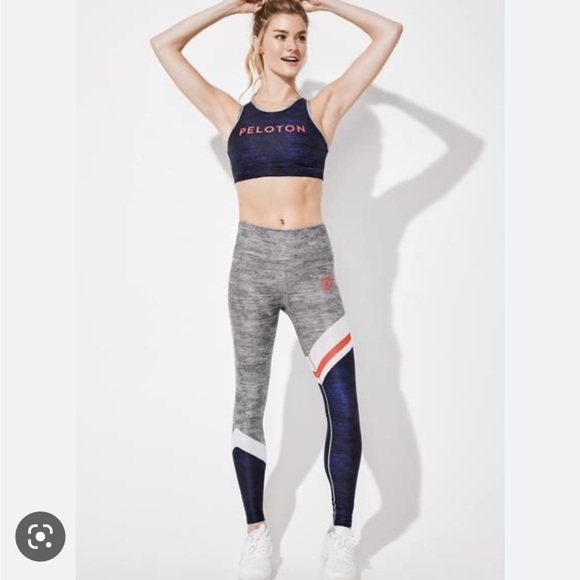 Peloton | Pants & Jumpsuits | Peloton Wear It To Heart Retro Gray Blue ...